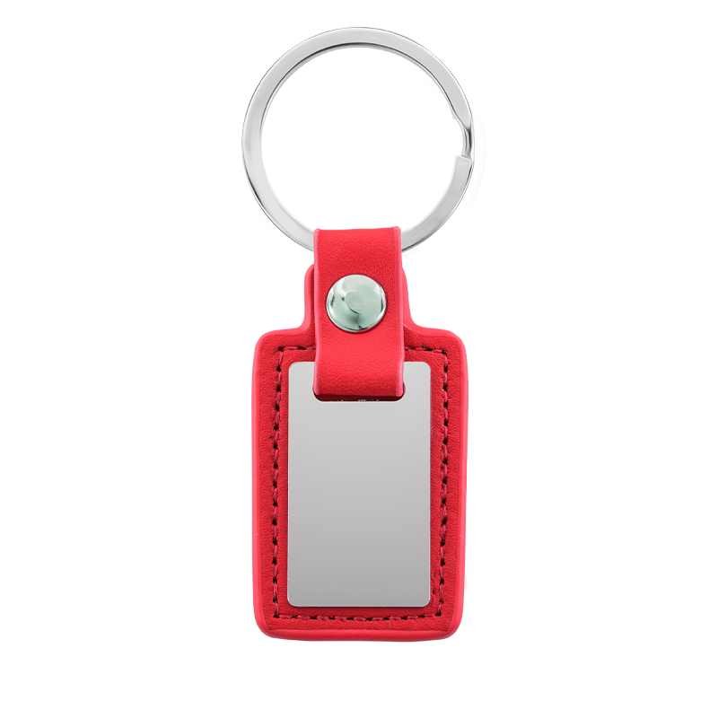 Llavero Personalizado Rectangular Grabado con Cuero